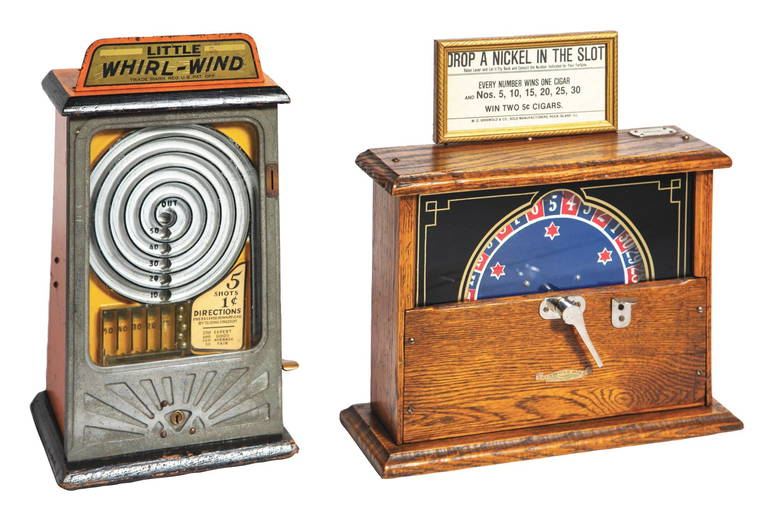 Collection Of 2 Trade Stimulators, 5¢ Griswold Game & 1¢ Peo Little ...