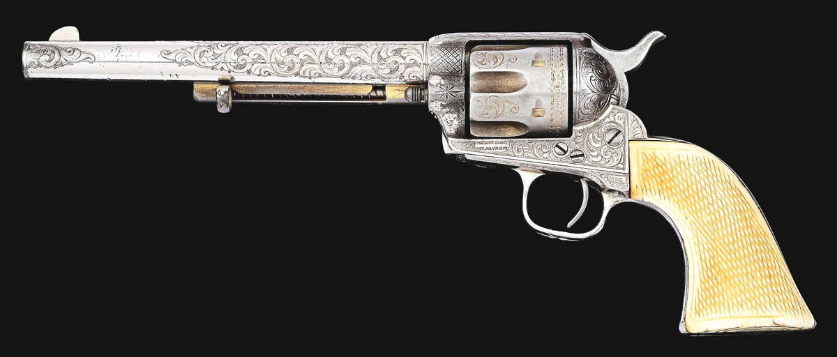 (a) Master Engraved Engraved, Nickel & Gold Plated, Colt Single Action ...