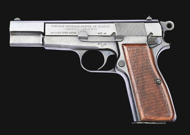 (c) Fine Early Post War Fabrique Nationale Browning Hi Power Semi Automatic Pistol.