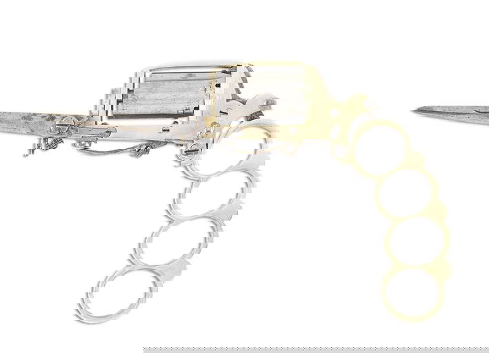 (a) Always Desirable Cased Dolne Apache Knuckleduster Revolver With ...