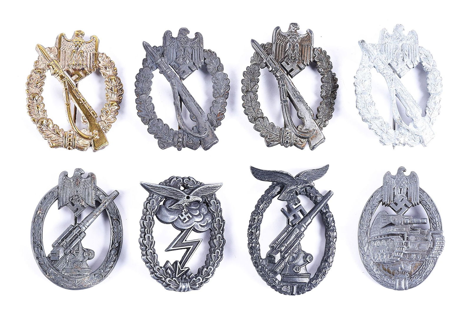 Lot Of 7: German Wwii Badges. Auction