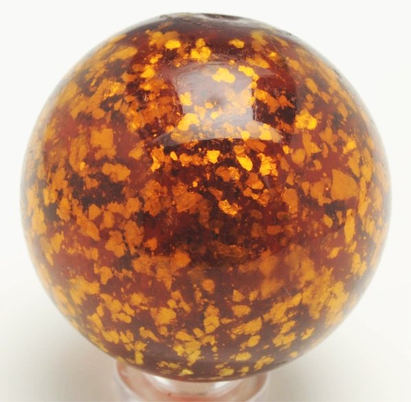 380: Large Amber Mica Marble.