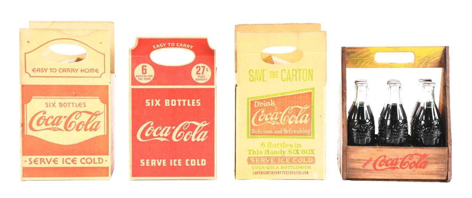 Collection Of 4 Coca-cola 6-pack Carriers Auction