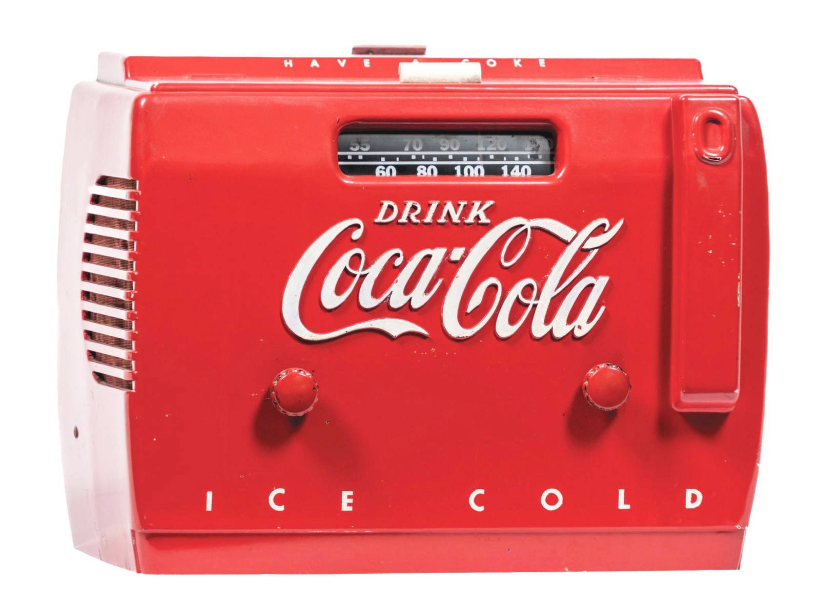 Electric Coca-cola Cooler Radio. Auction