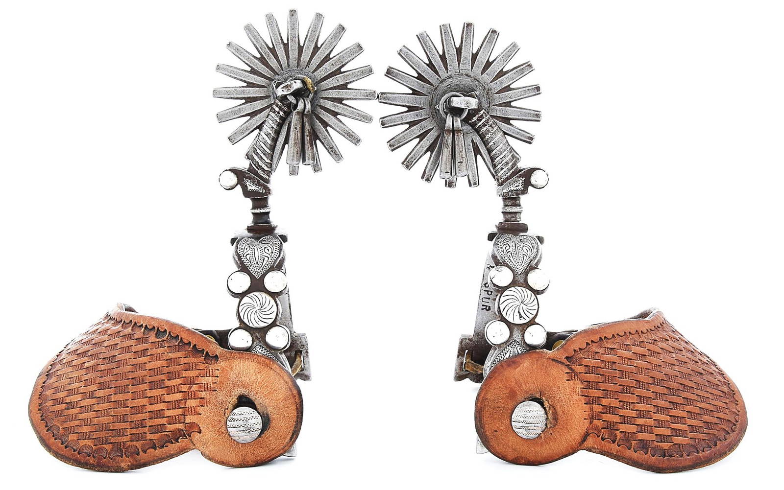 Miller Bit & Spur Double-heart Pattern Spurs Auction