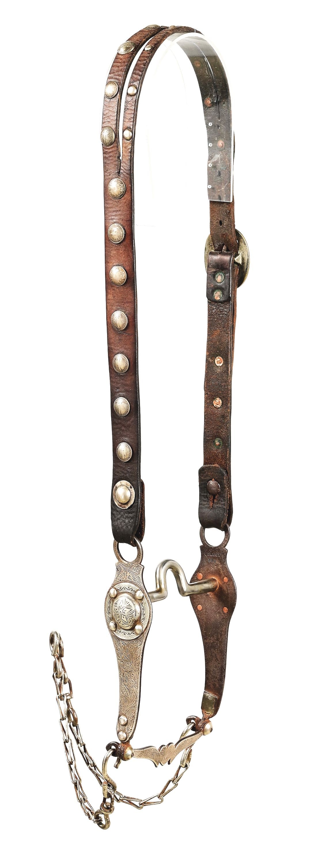 Well Marked Qualey Bros Port Bit On Early Headstall Auction