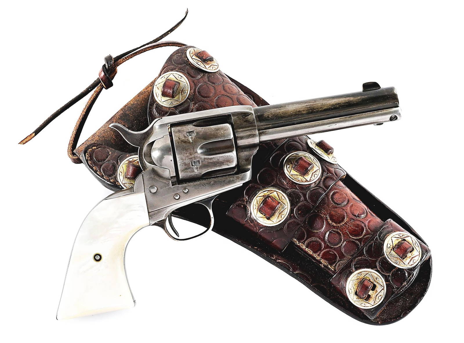 (a) Yancy "poker" Jackson's Colt Saa Revolver With Pearl Grips And ...