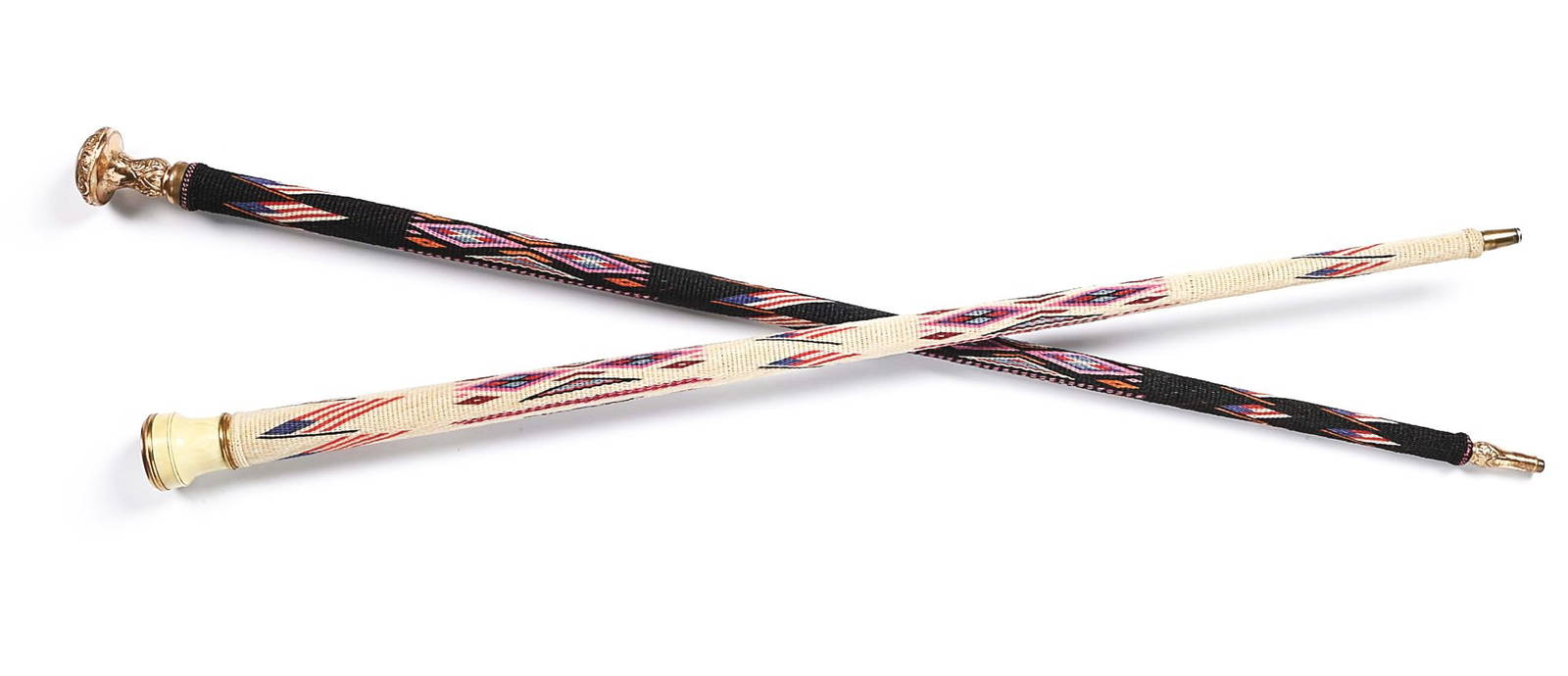 A Pair Of Deer Lodge Prison Hitched American Flag Canes Auction