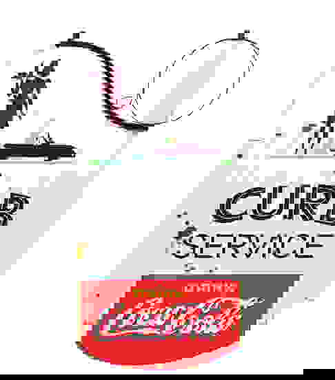 Coca-cola Curb Service Sign Auction