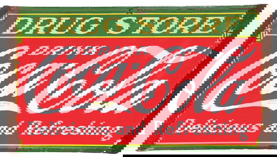 Porcelain Coca Cola "drug Store" Sign