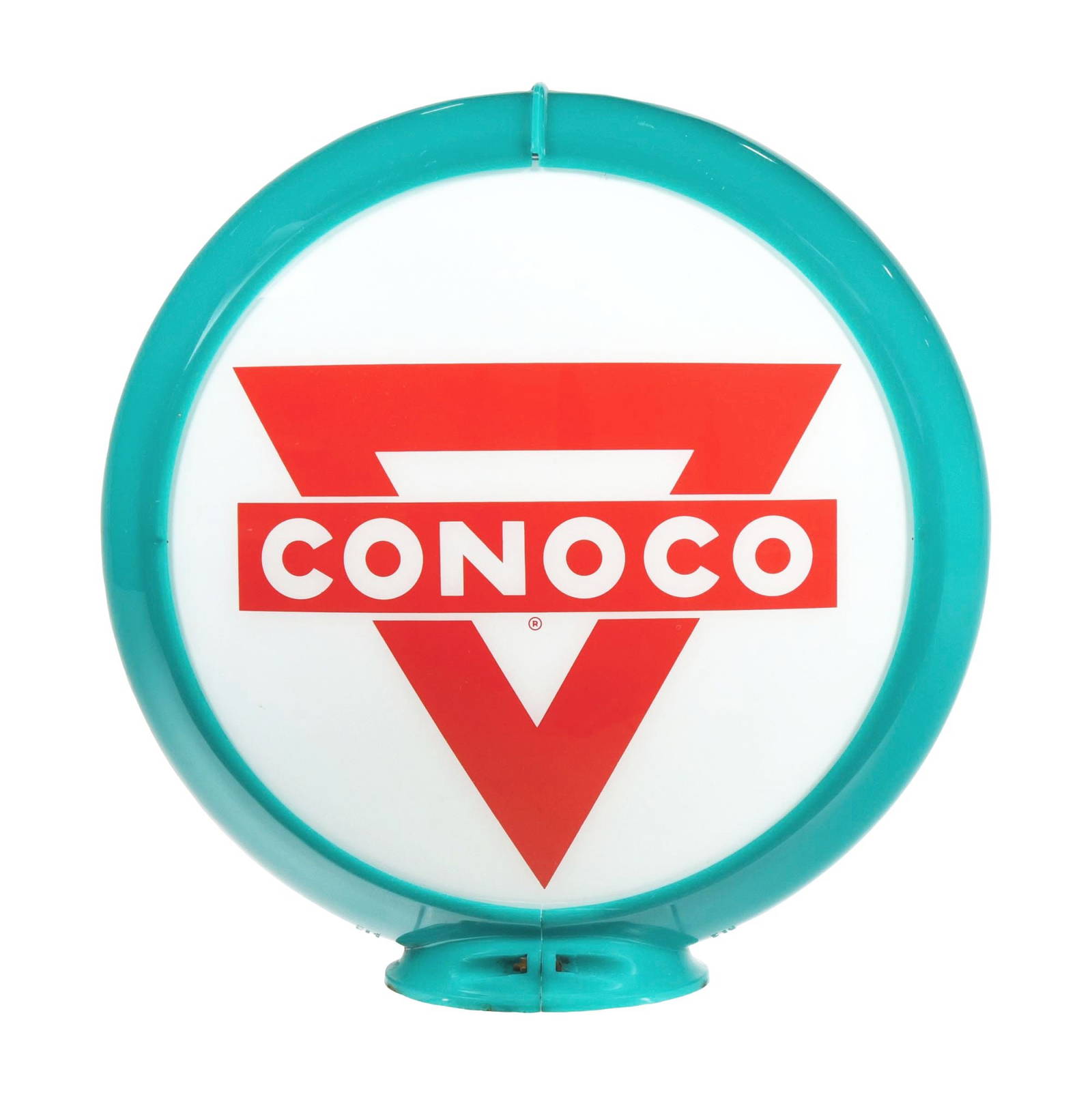 Conoco Gasoline Complete 13.5" Globe On Original Capco Body. Auction