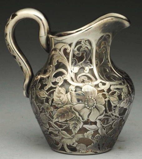 Silver Overlay Pitcher.