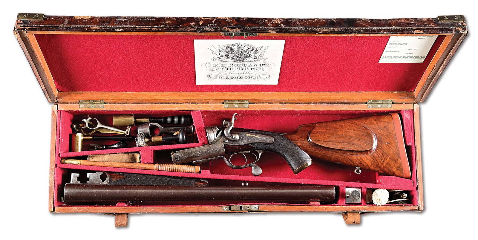 (c) Behemoth R. B. Rodda & Co. 4 Bore Double Rifle With Case. Auction