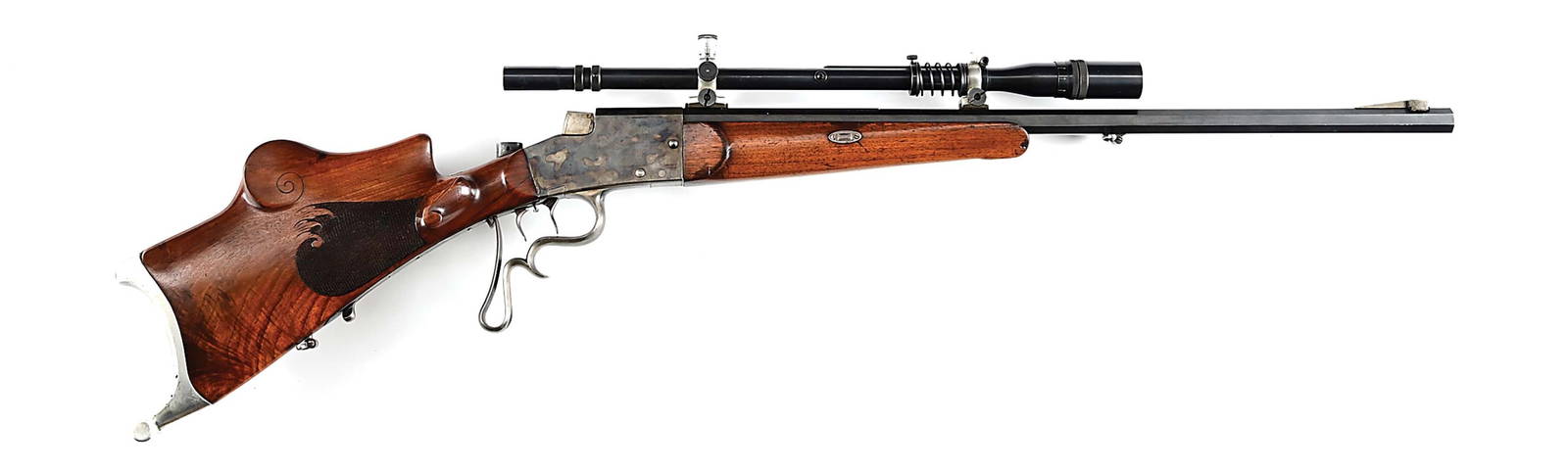 (a) German Single Shot Schuetzen Rifle Auction