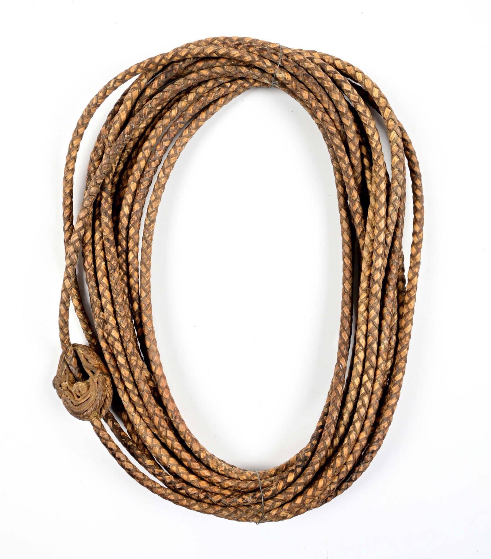 Antique 4 Strand Rawhide Reata. Auction