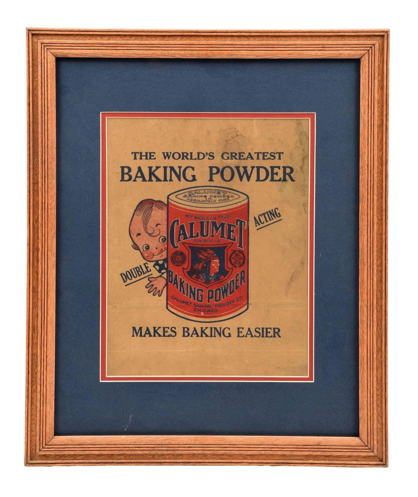Calumet Baking Powder Framed Advertisement Auction
