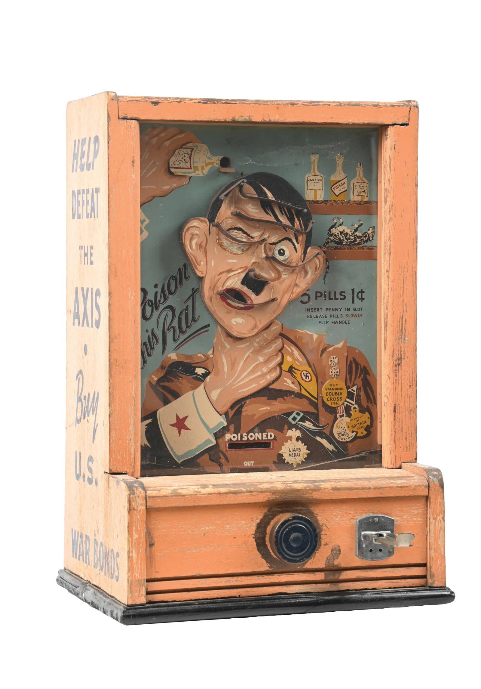 1¢ "poison The Rat" Wwii Arcade Game Auction