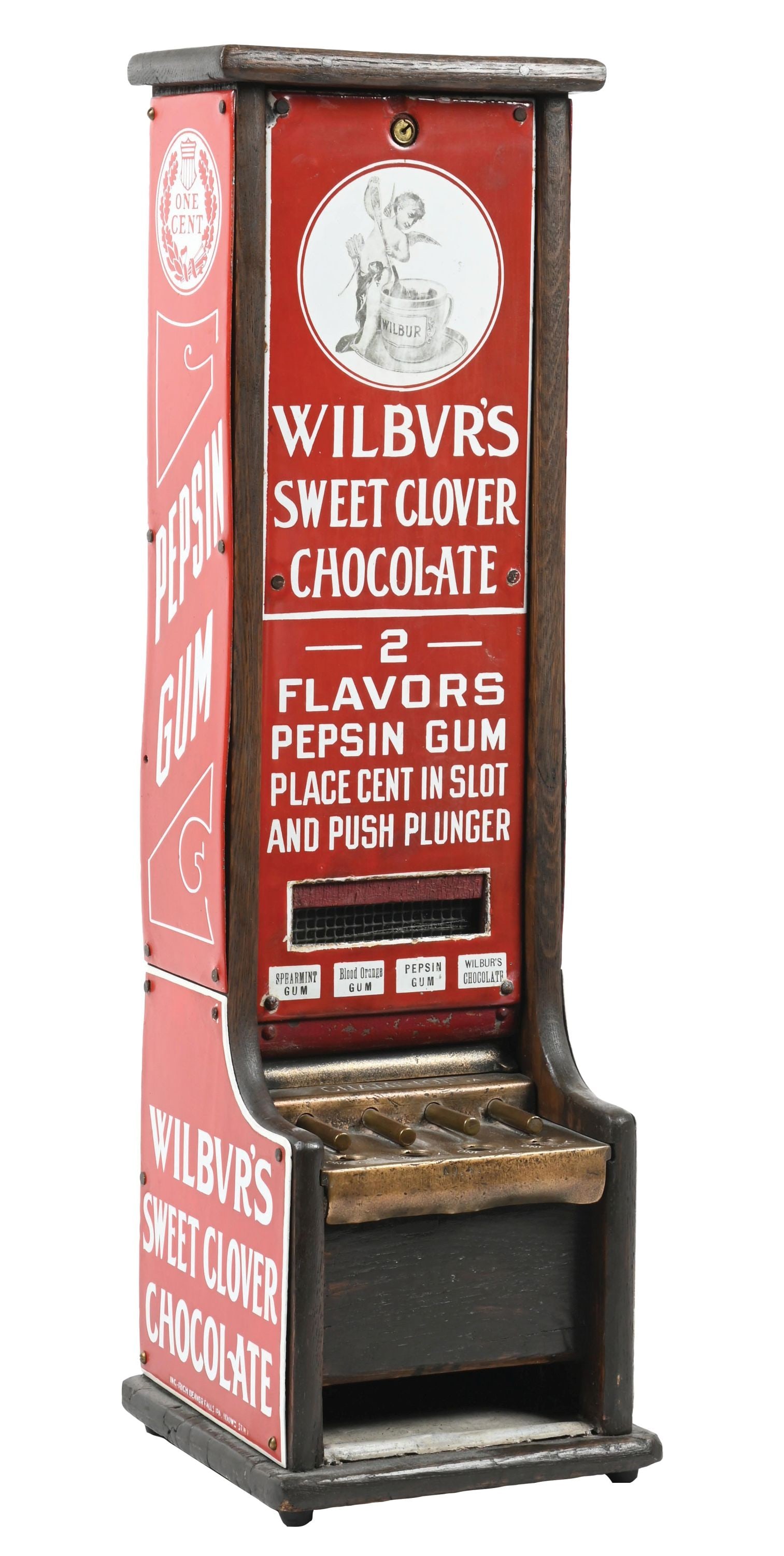 1¢ Wilbur's Sweet Clover Pepsin Gum Vending Machine Auction