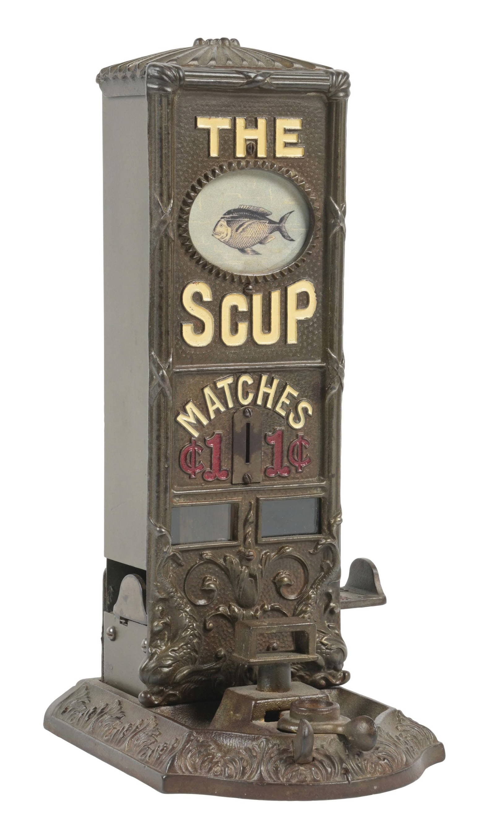 The Scup Cast Iron Match Box Match Vending Machine Auction