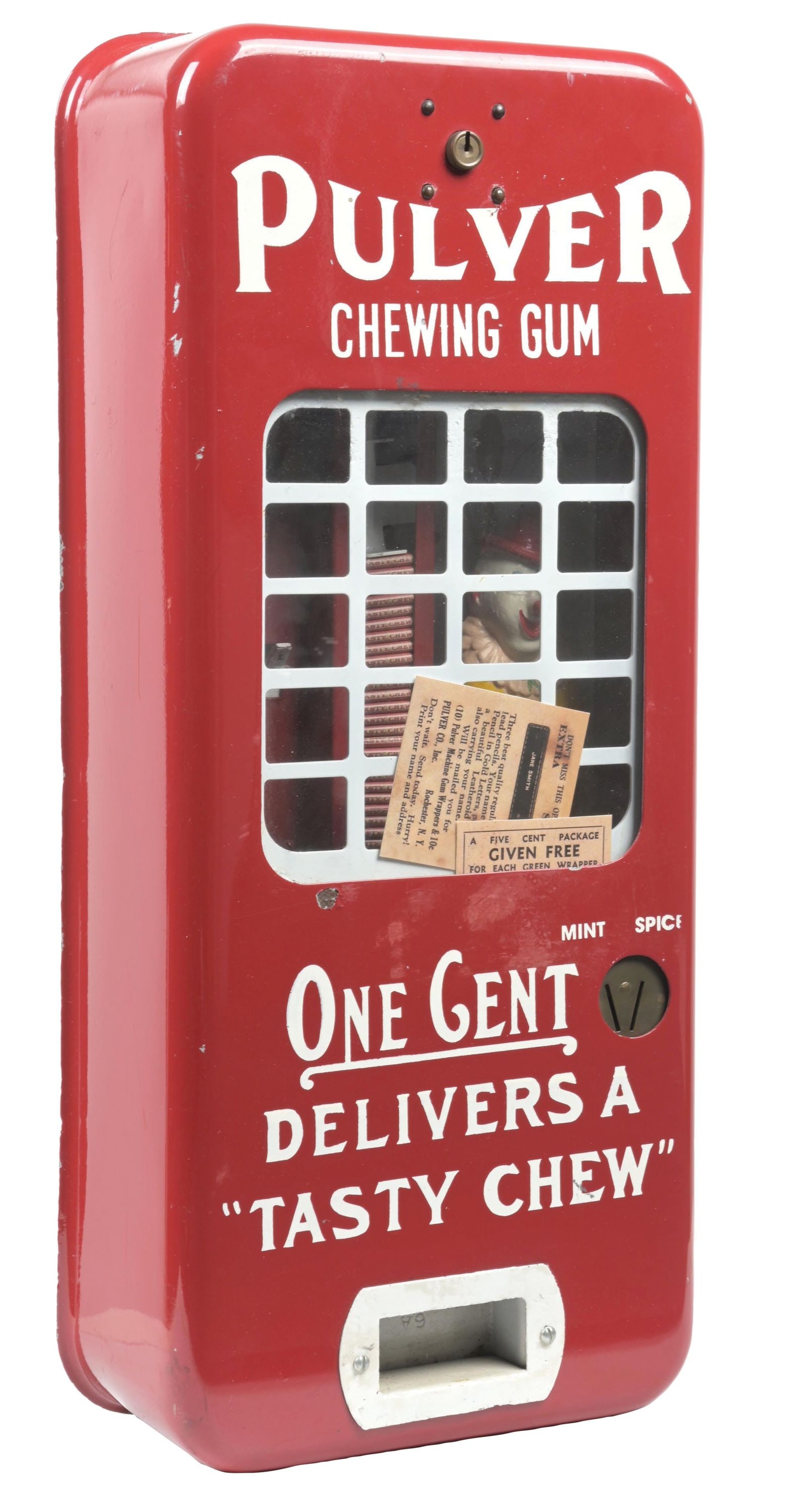 1¢ Pulver Chewing Gum Vending Machine With Clown Character Auction