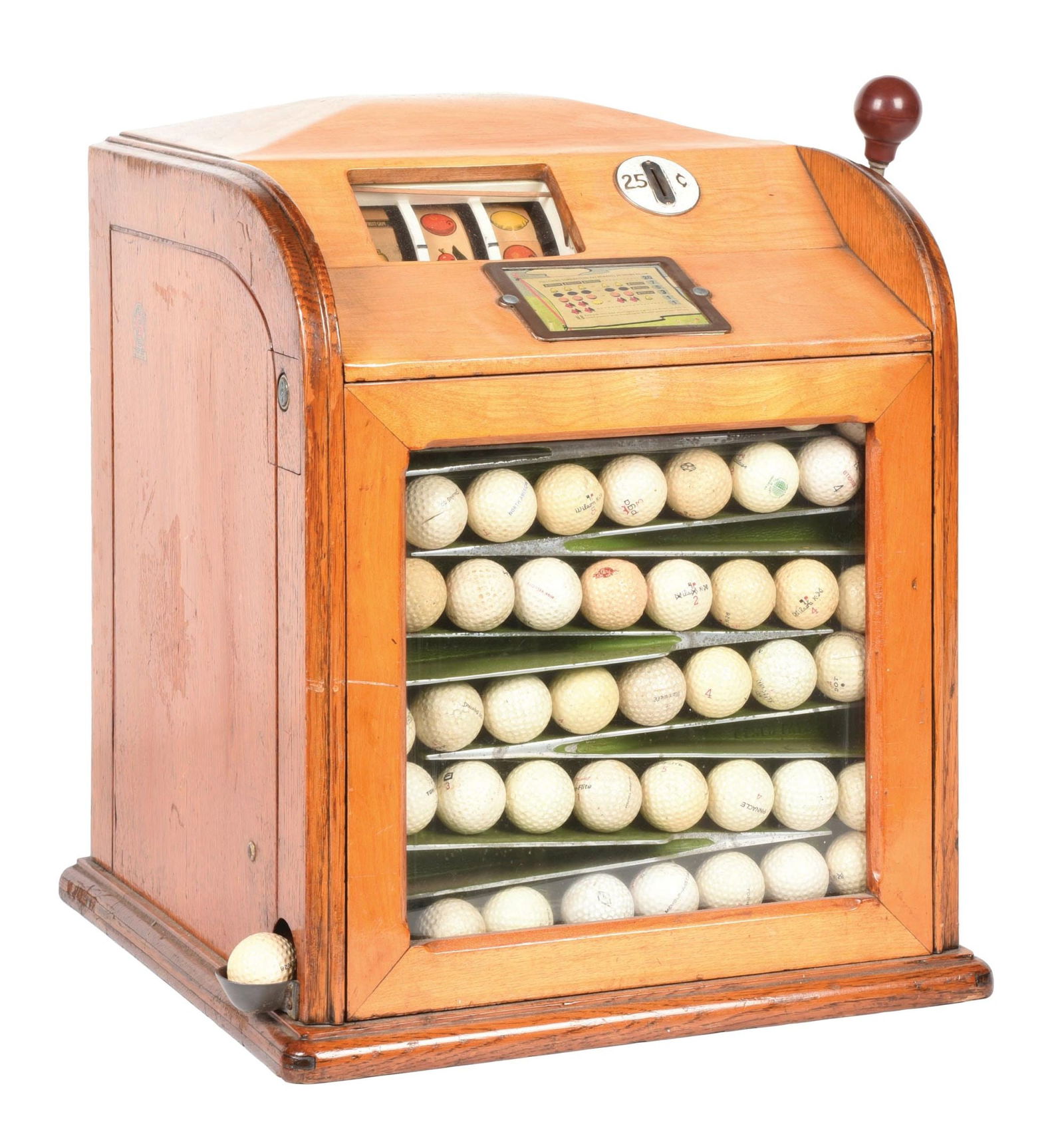 25¢ Jennings Sportsman Golf Ball Vending Slot Machine