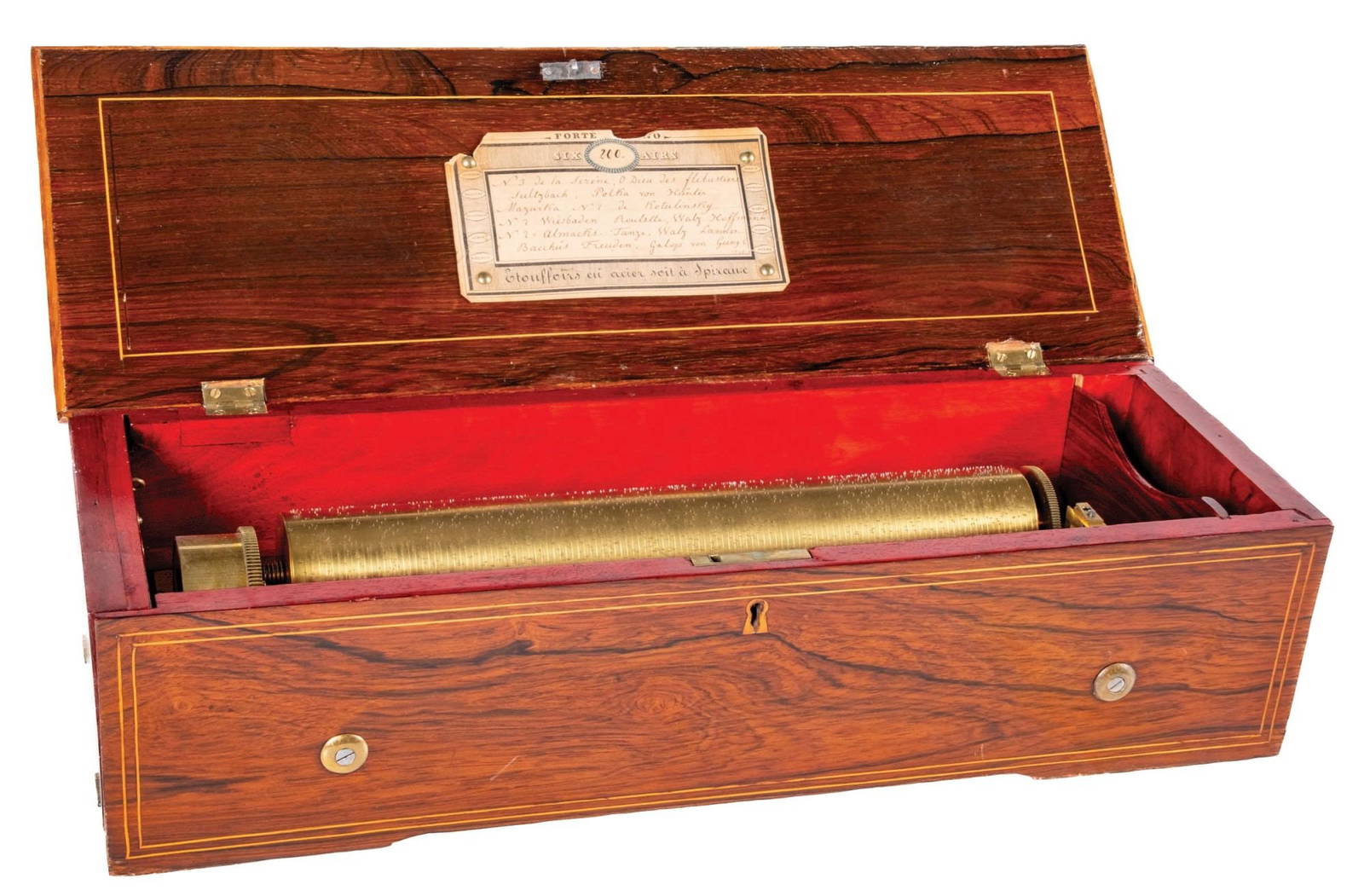 Early Key-wind Cylinder Music Box From Girard Ducommun Auction
