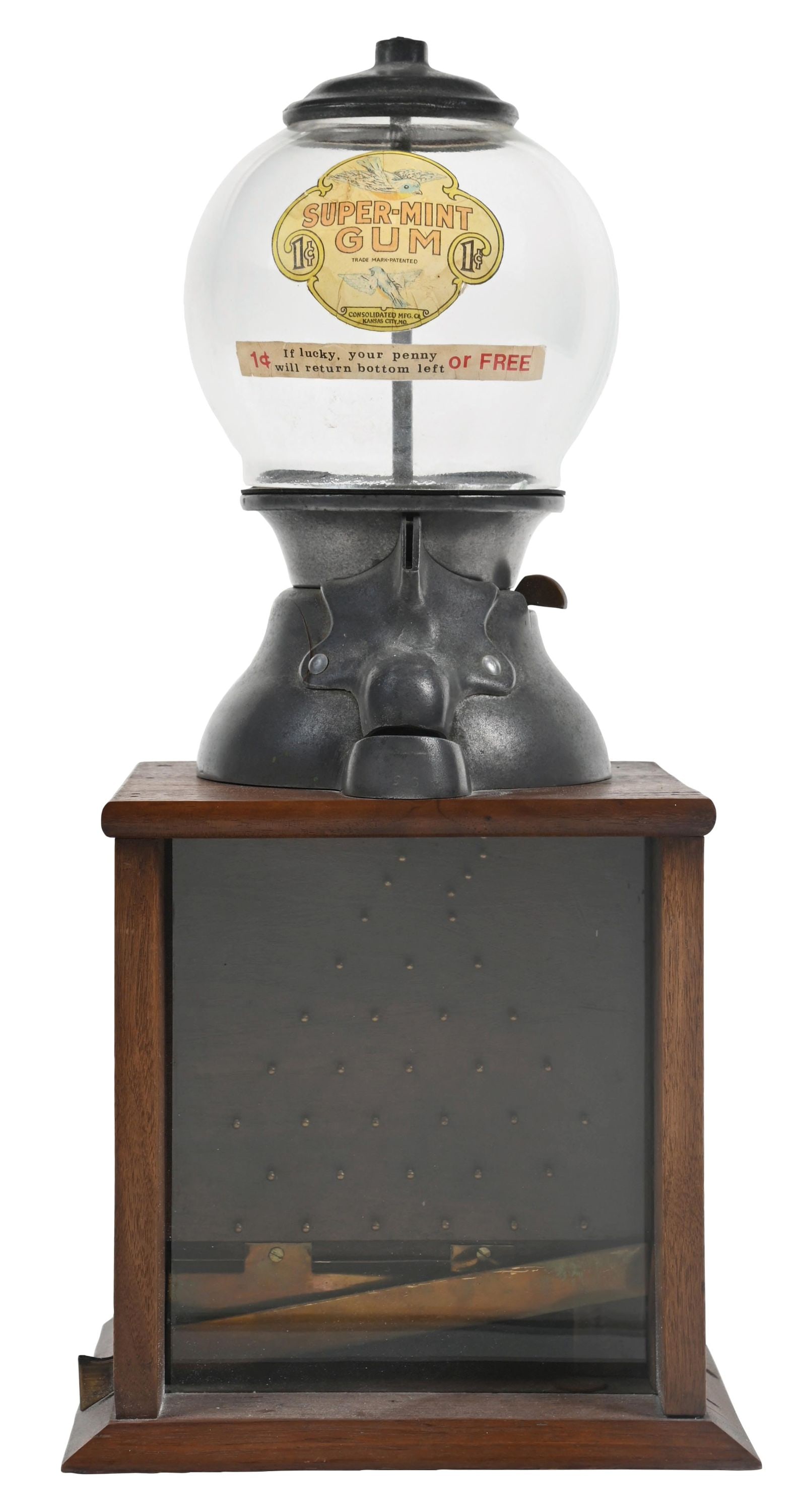 1¢ Bluebird Peerless Products Co. Gumball Vending Machine Pennydrop Auction