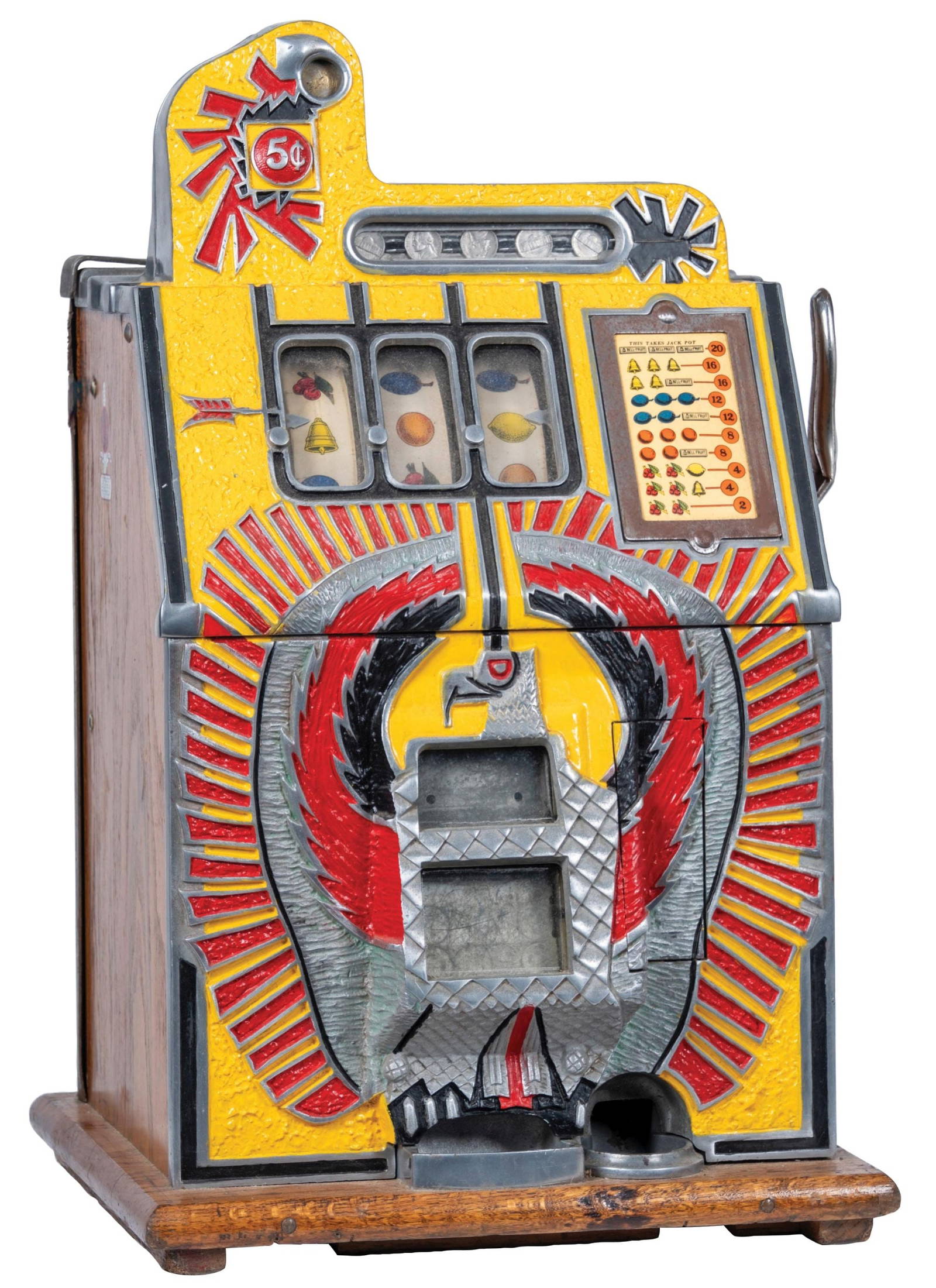 5¢ Mills War Eagle Slot Machine Auction