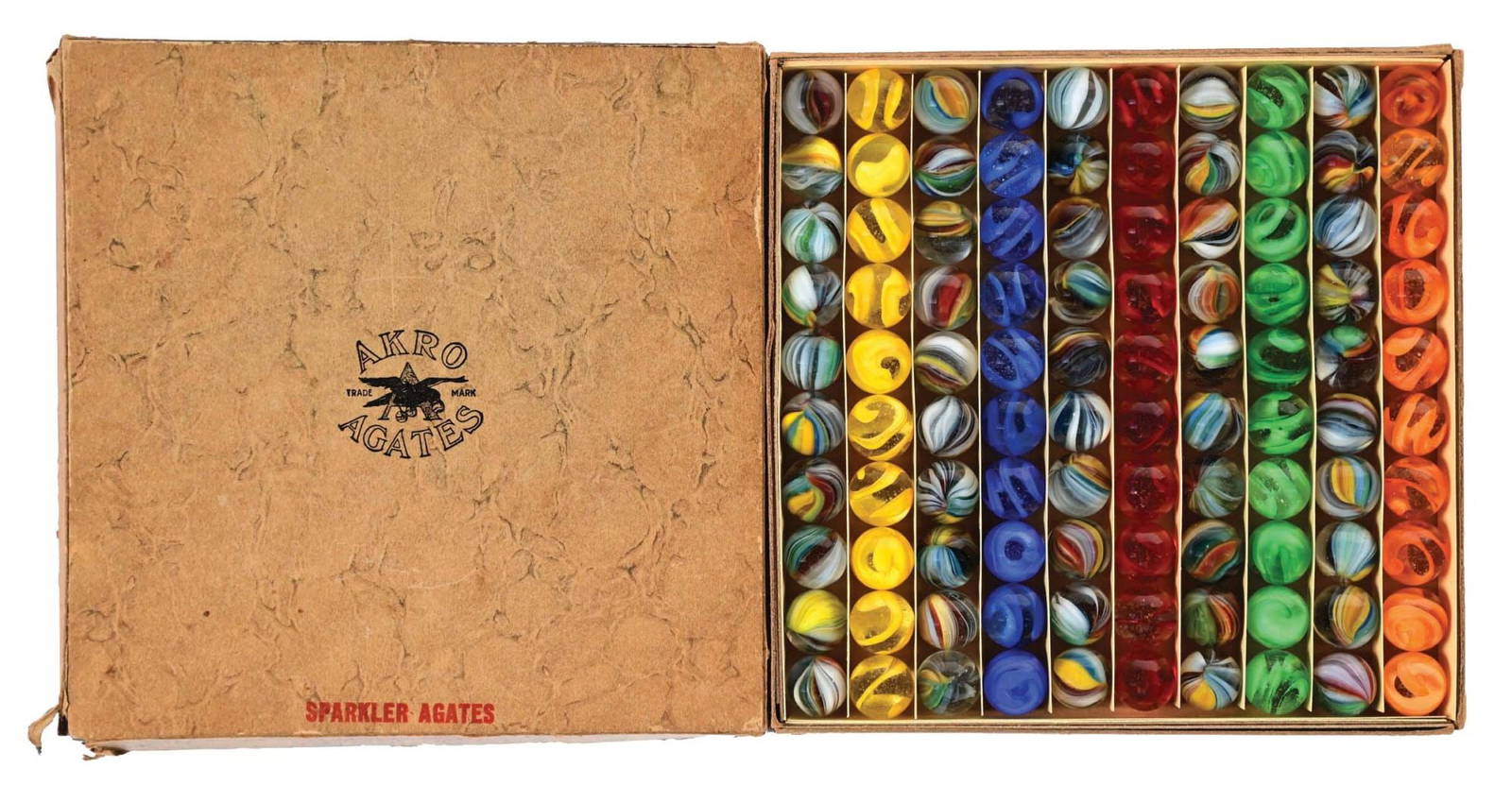 Rare Akro Agate No. 0 Sparkler Agates Box Set Auction