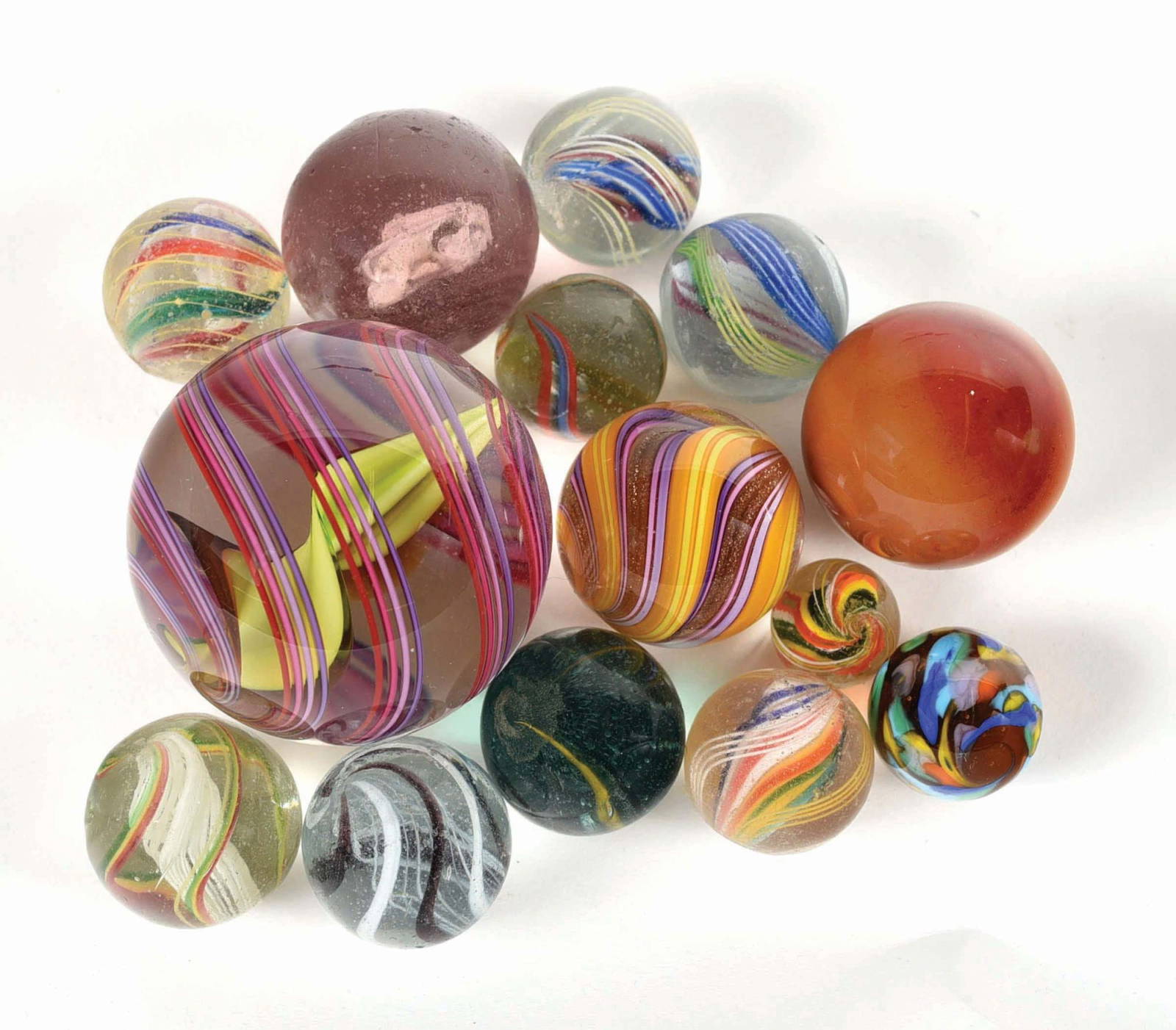 Lot Of 14 Marbles Auction