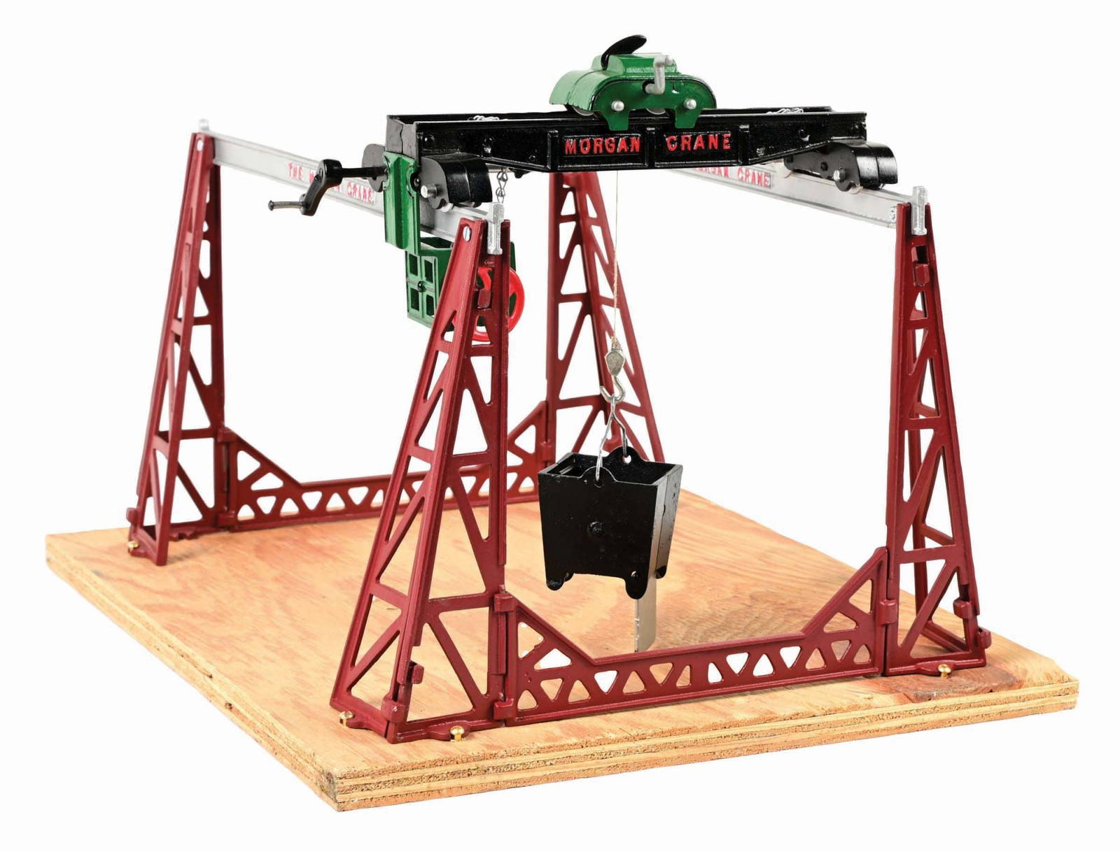 The Morgan Crane Die-cast Toy Mounted On A Wood Base Auction