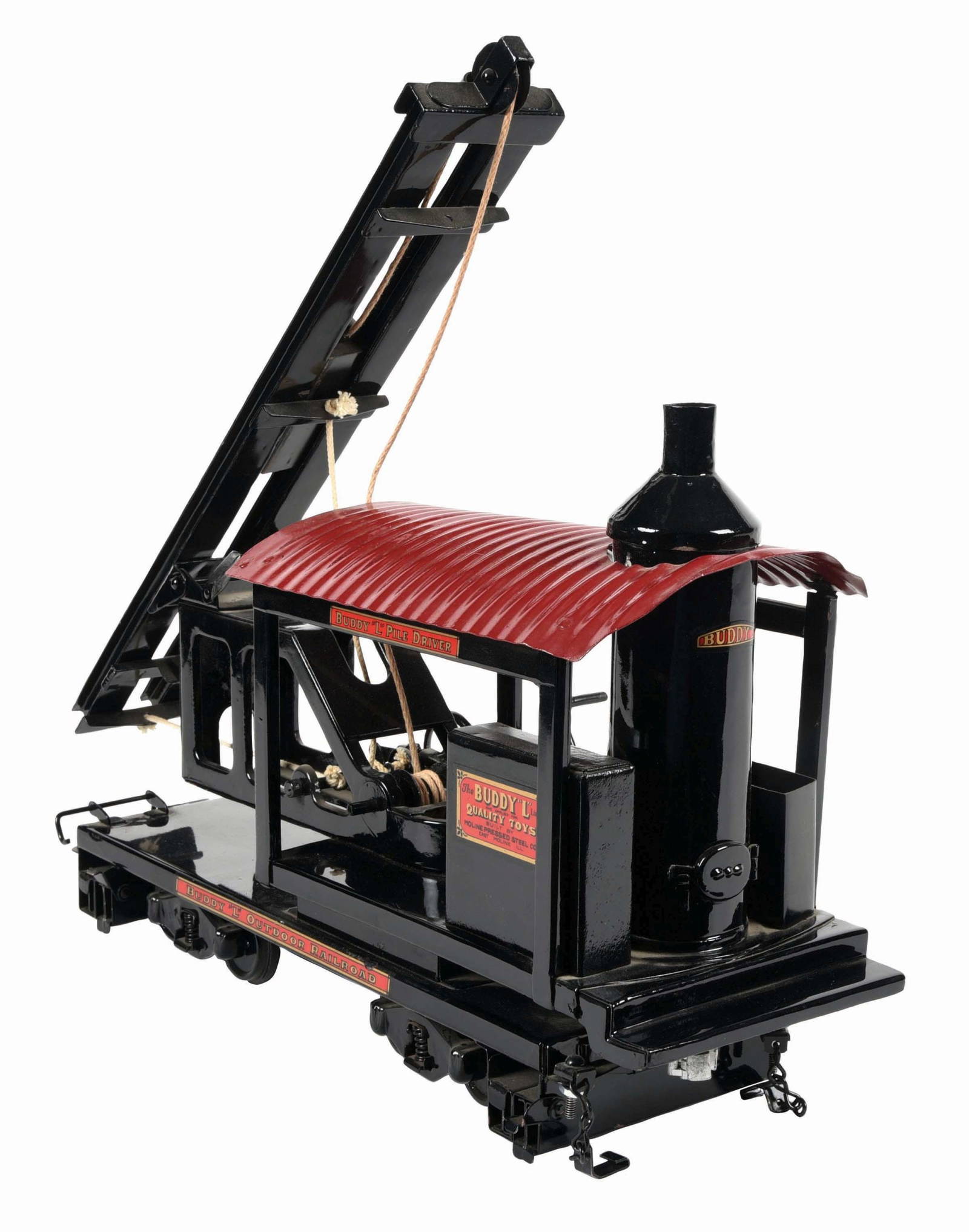 Buddy "l" Pressed Steel Outdoor Railroad Scale Pile Driver Auction
