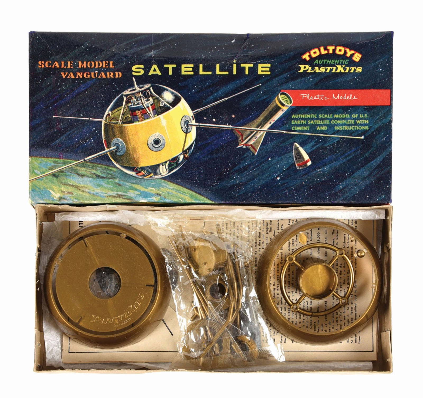 1950s Plastic Vanguard Satellite Model Kit In Original Box Auction