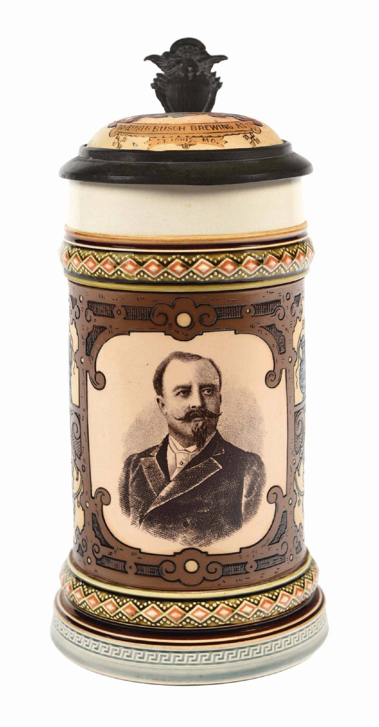 Anheuser-busch Brewing Association - Adolphus Busch Mettlach German ...