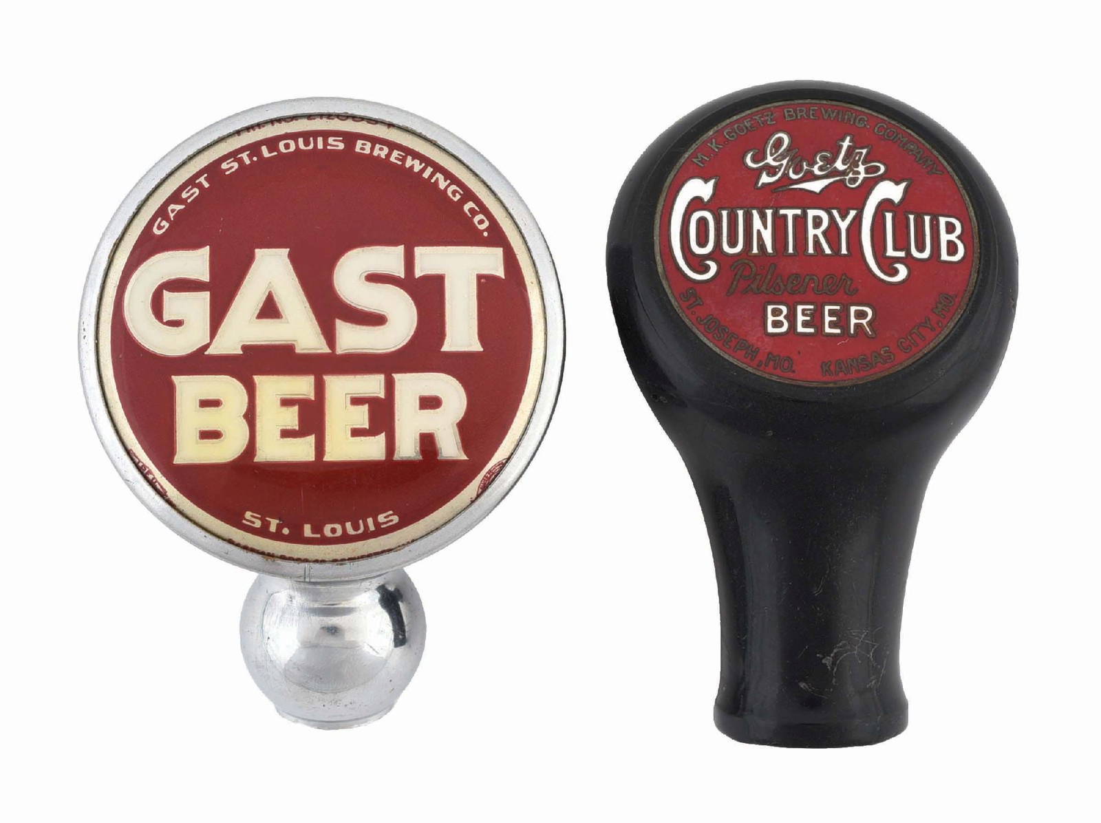 Pair Of Gast & Goetz Beer Tap Knobs Auction