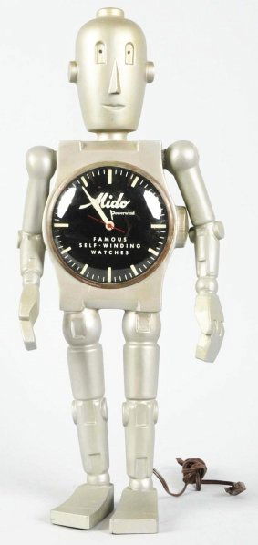 1159: Electric Mido Advertising Robot Clock.