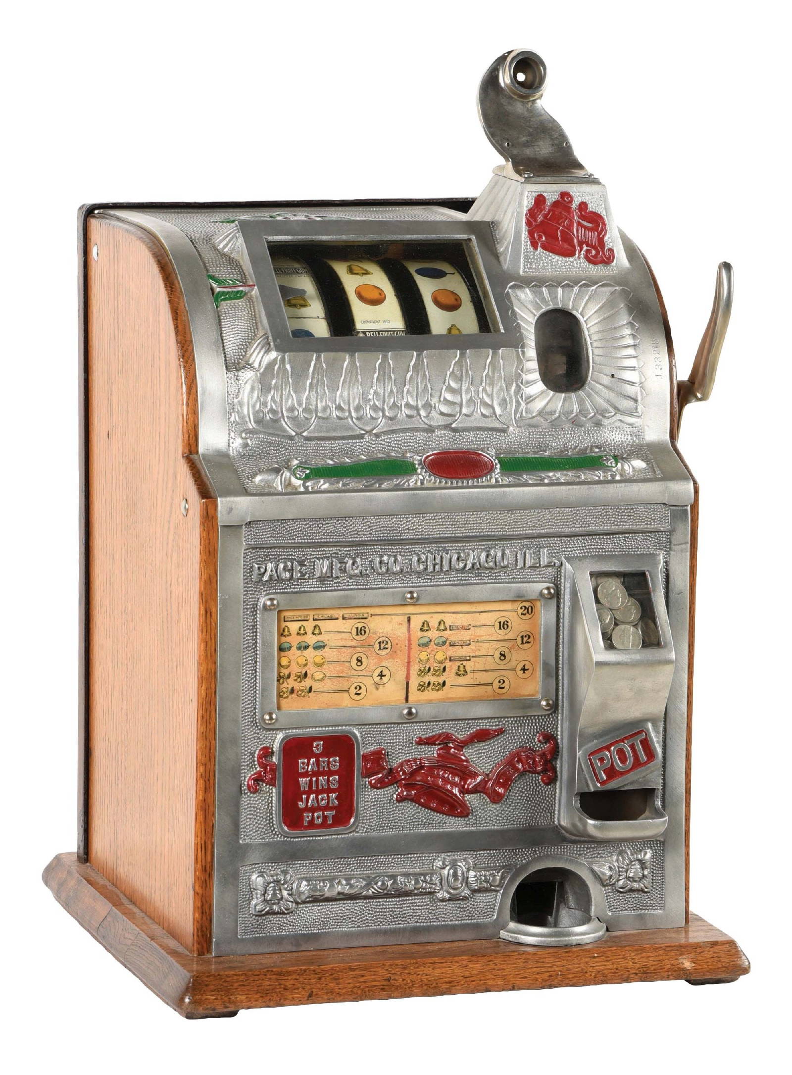 5¢ Mills/pace "1776" Revamp Jackpot Model Slot Machine Auction