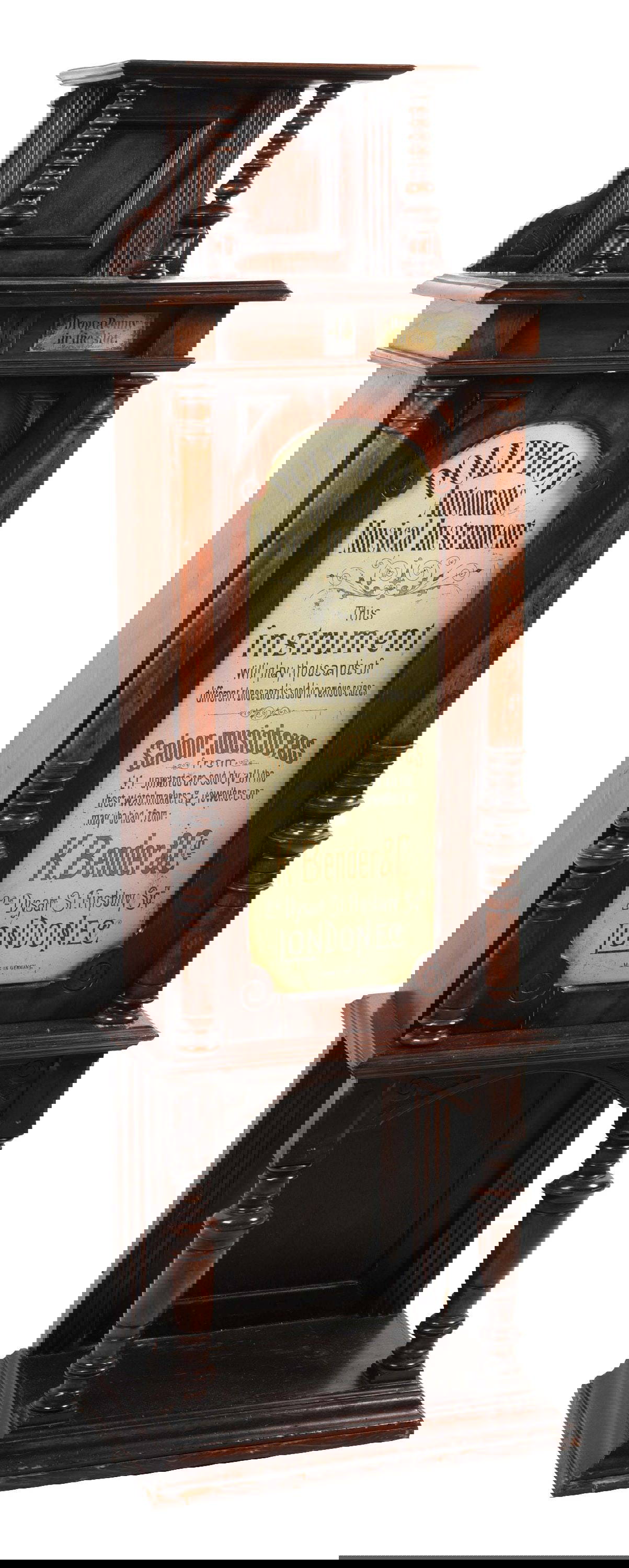 Coin-operated Polyphon Automatic Musical Disc Player W/ Advertising ...