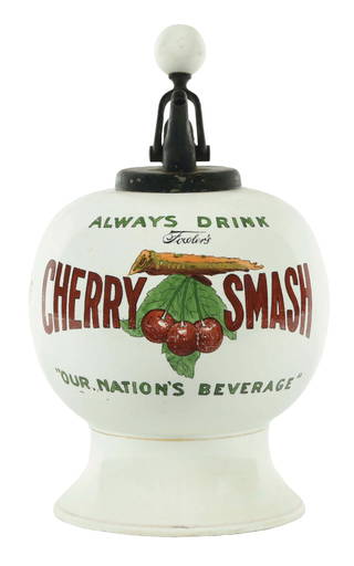 Fowler's Cherry Smash Ceramic Syrup Dispenser