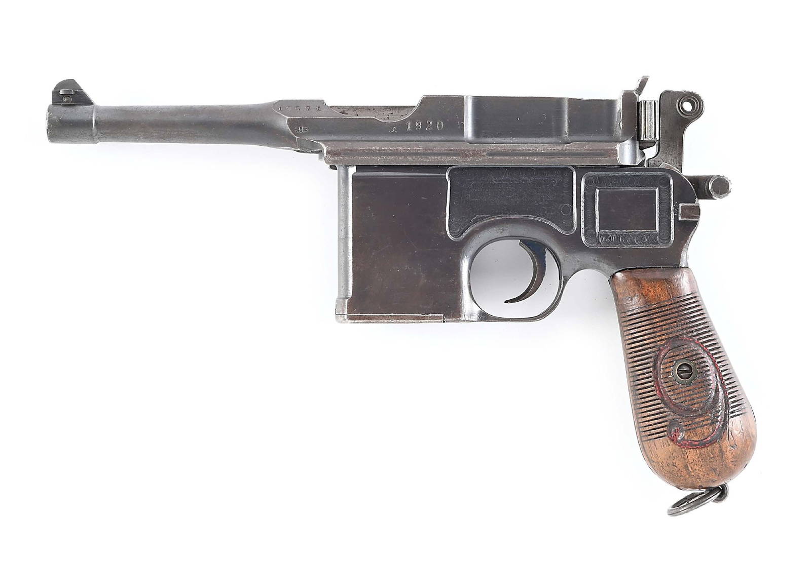 (c) Rare Mauser Red Nine C96 Luger Barreled 1920 Rework Semi-automatic ...