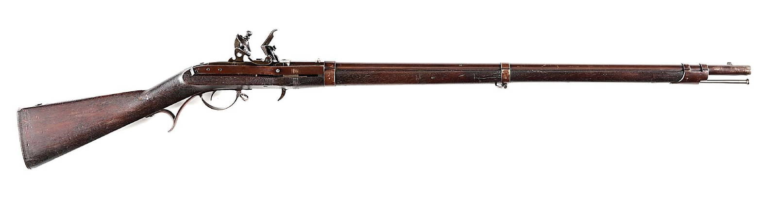 (a) Hall 1819 Breech Loading Flintlock Rifle. Auction