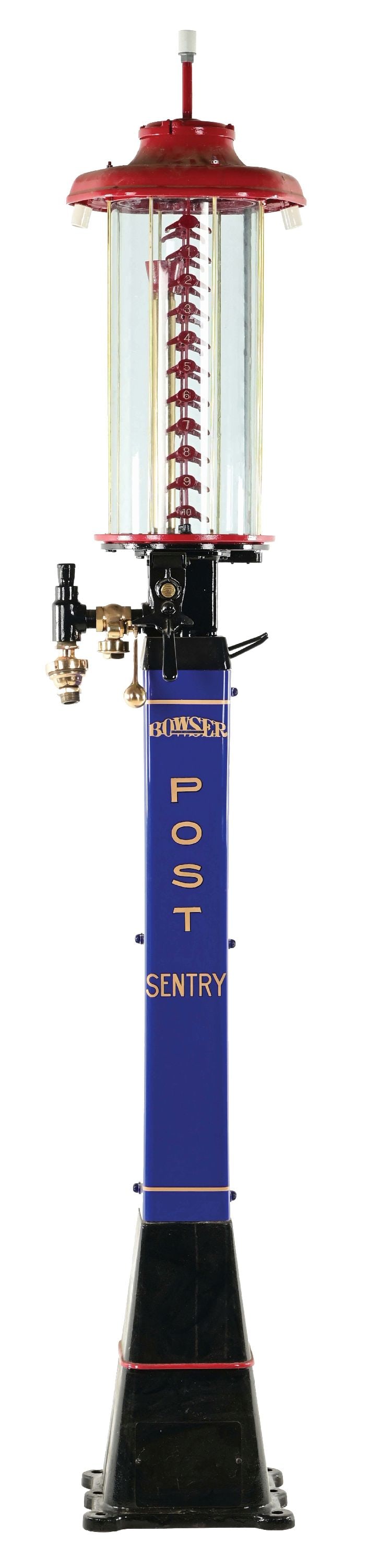 Bowser Post Sentry Ten Gallon Visible Gas Pump Auction