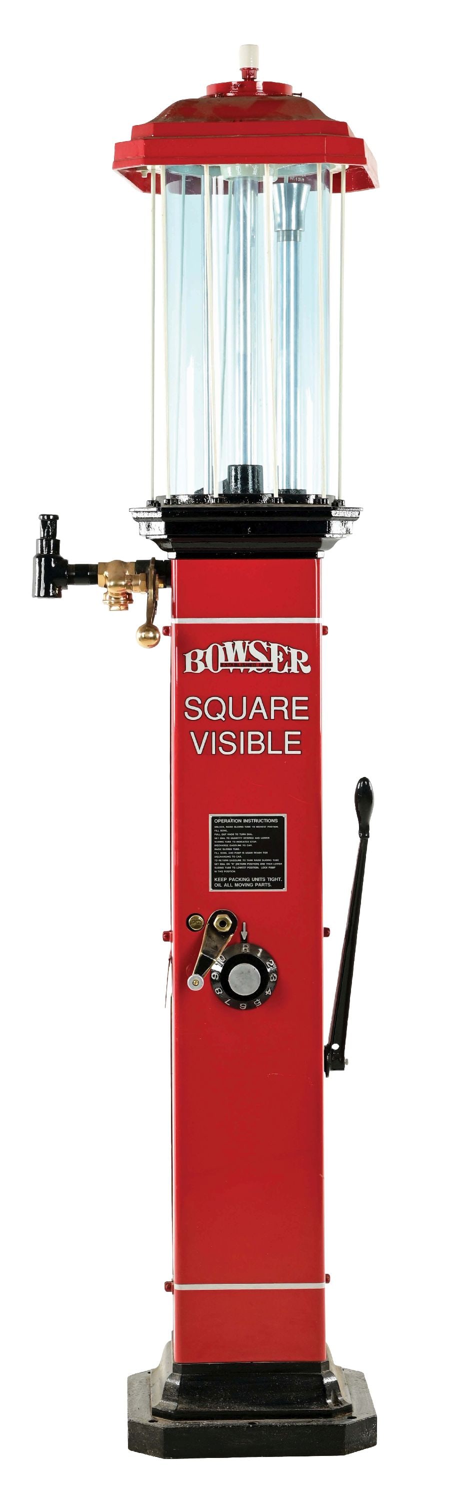 Bowser Model #c 81 "square Visible" Ten Gallon Visible Gas Pump Auction