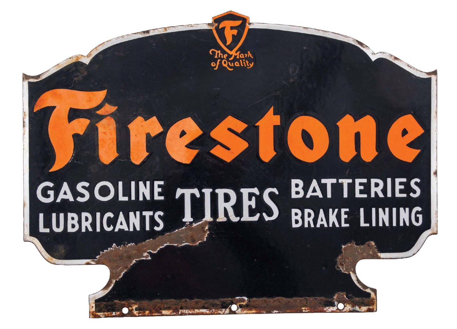 Firestone Tires Gasoline, Lubricants, Batteries & Break Lining Rack ...