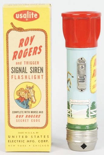 Tin Litho Roy Rogers Flashlight.