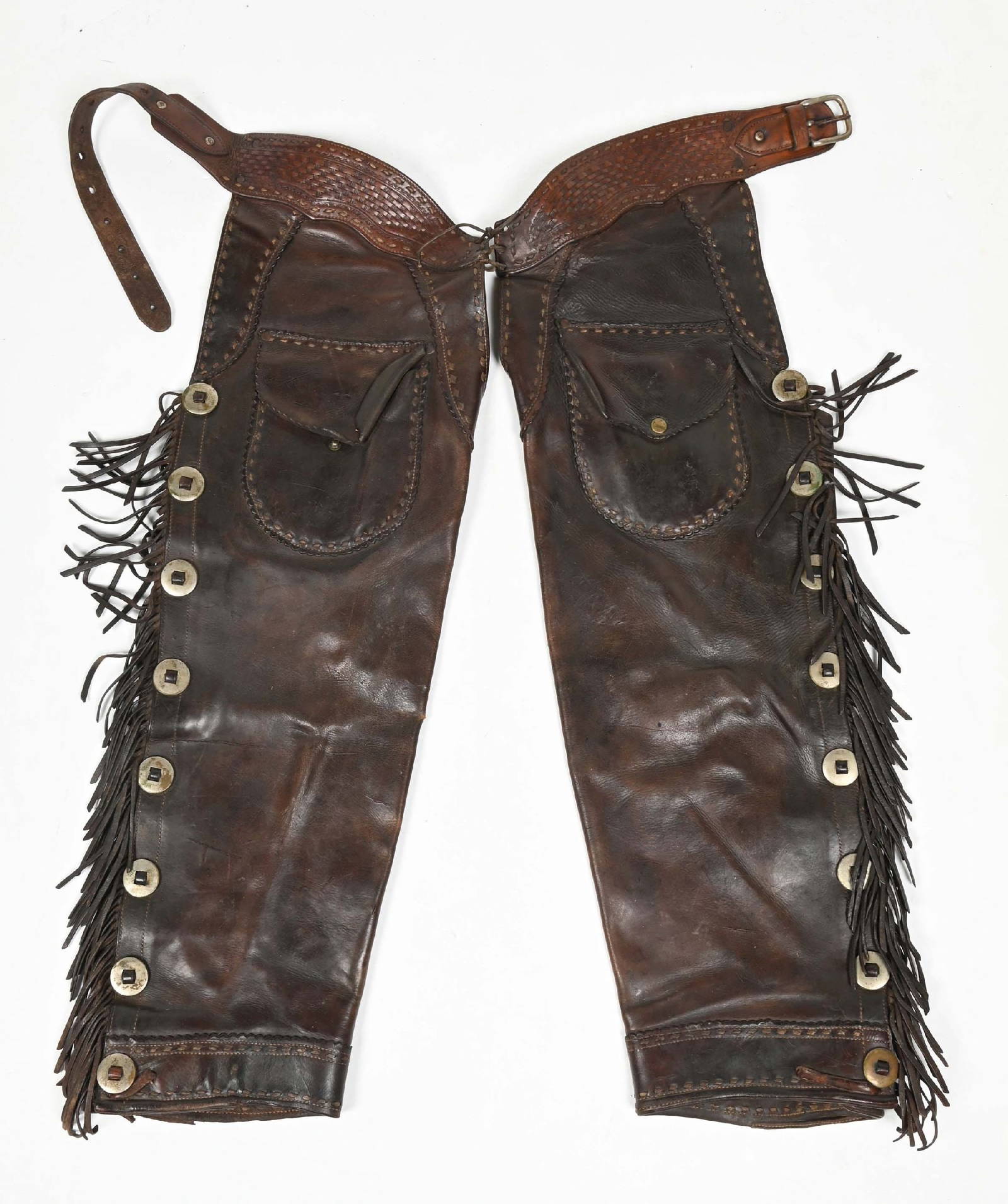 Dark Brown Chaps 8 Tassel Auction