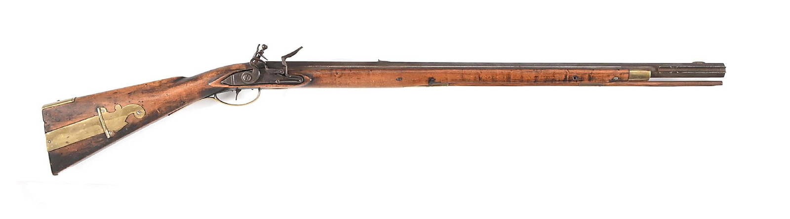 (a) Rare Flintlock Military Contract Short Rifle Attributed To Kentucky ...