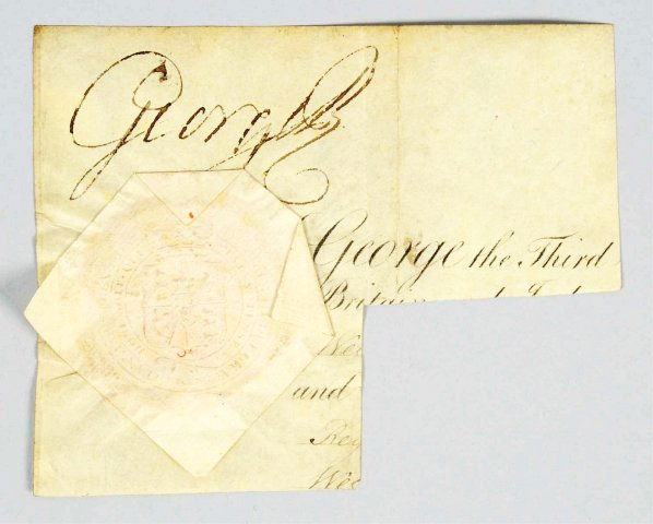 King George Iii Signature With Seal.