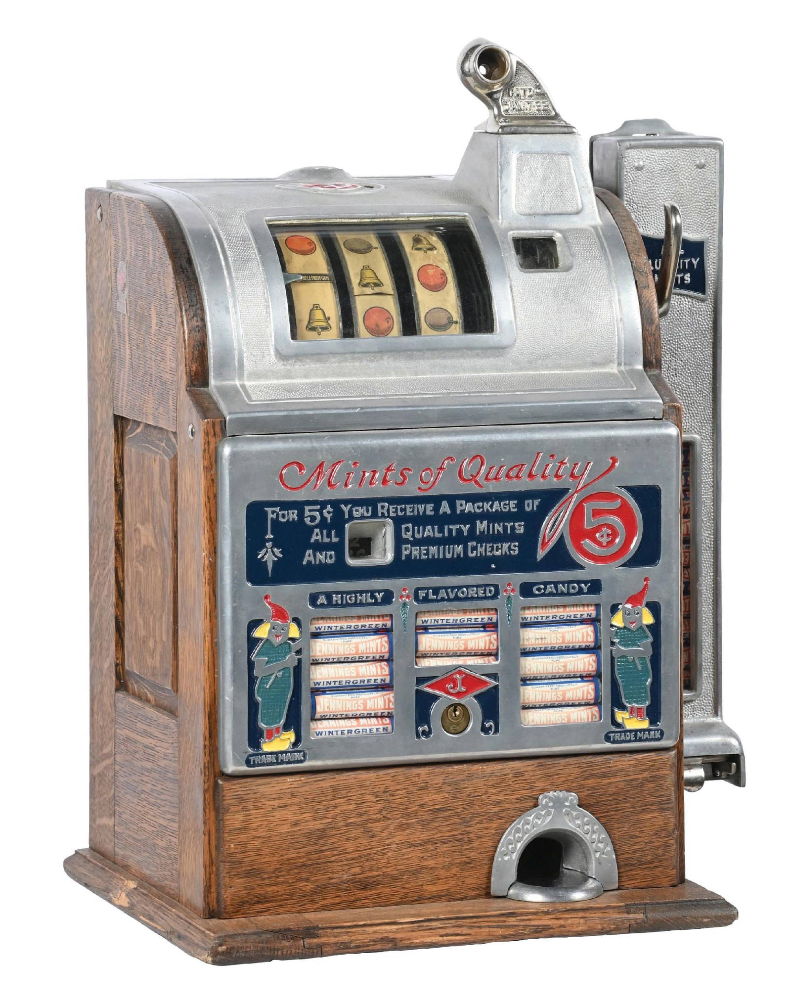 5¢ O.d. Jennings Automatic O.k. Counter Vendor "mints Of Quality" Slot ...