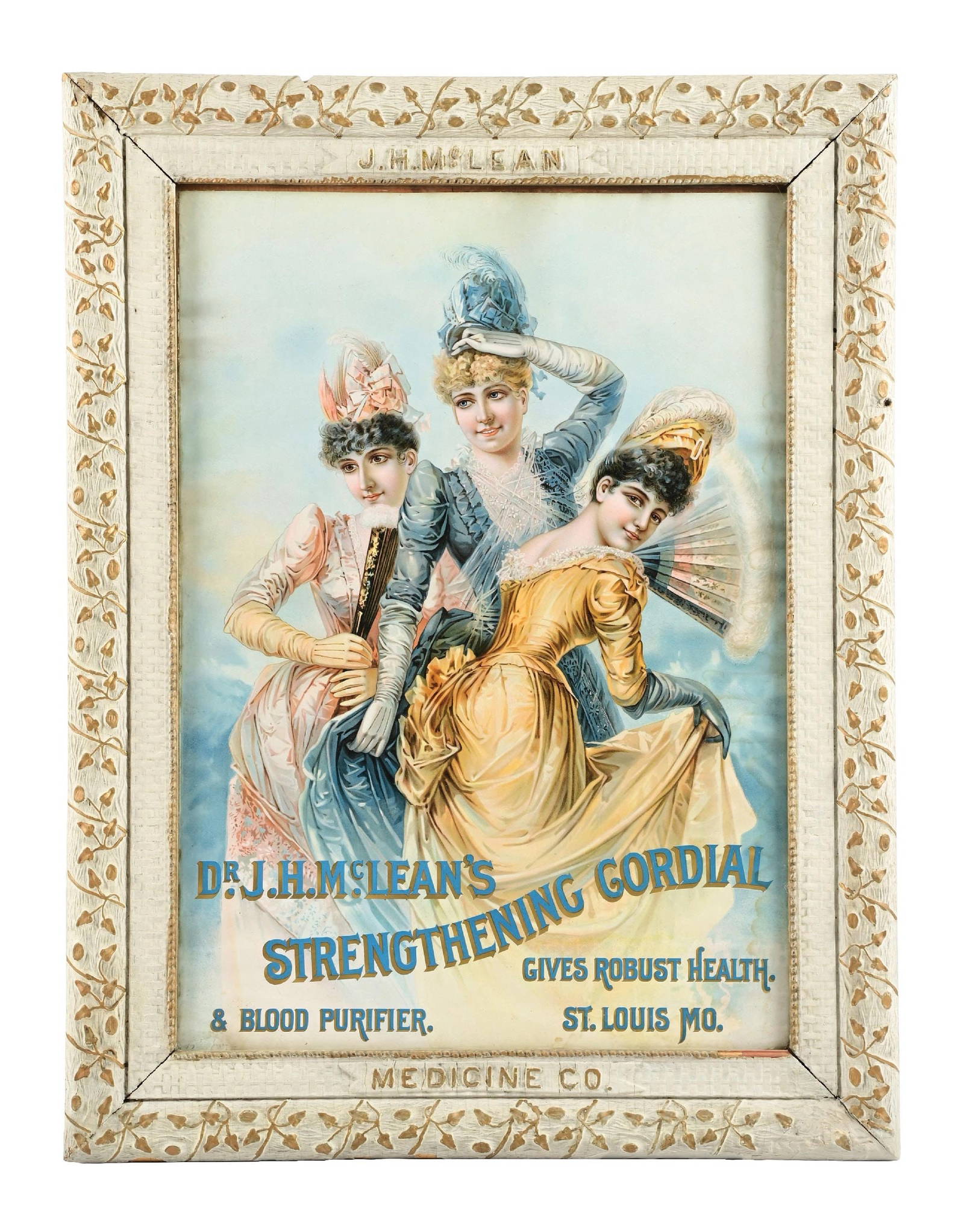 Dr. J. H. Mclean's Strengthening Cordial & Blood Purifier Paper Sign ...